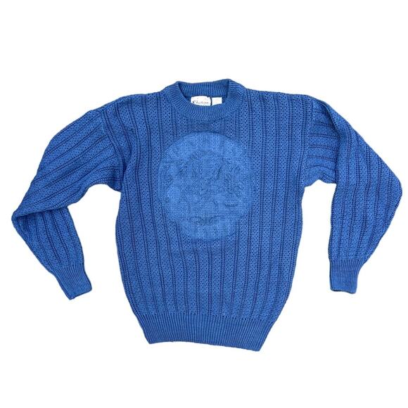 Chateau | Sweaters | Chateau Vintage 8s Cable Knit Royal Blue ...